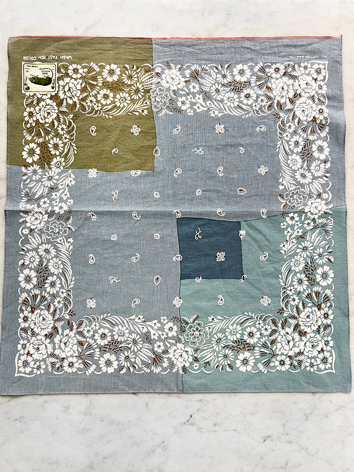 Kapital Fast Color Selvedge Bandana, Garden Patchwork