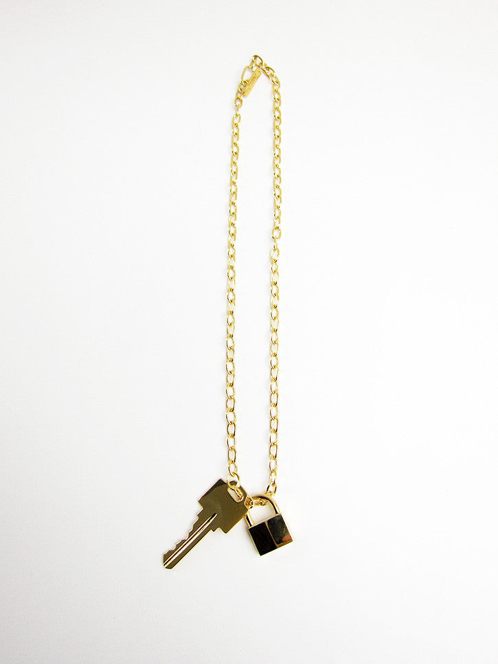 Lauren Klassen Lock and Key Necklace, Gold | Stand Up Comedy